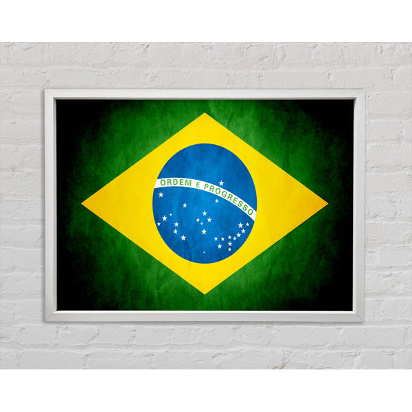 Ebern Designs Brazillian Flag - Single Picture Frame Print on Canvas ...