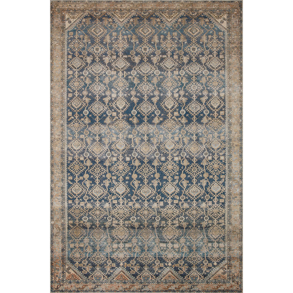 Magnolia Home by Joanna Gaines x Loloi Lenna Indigo / Natural Area Rug ...