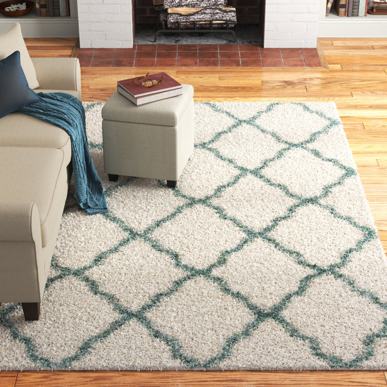 House of Hampton® Sgd-Dallas Shag Performance Geometric Rug & Reviews ...