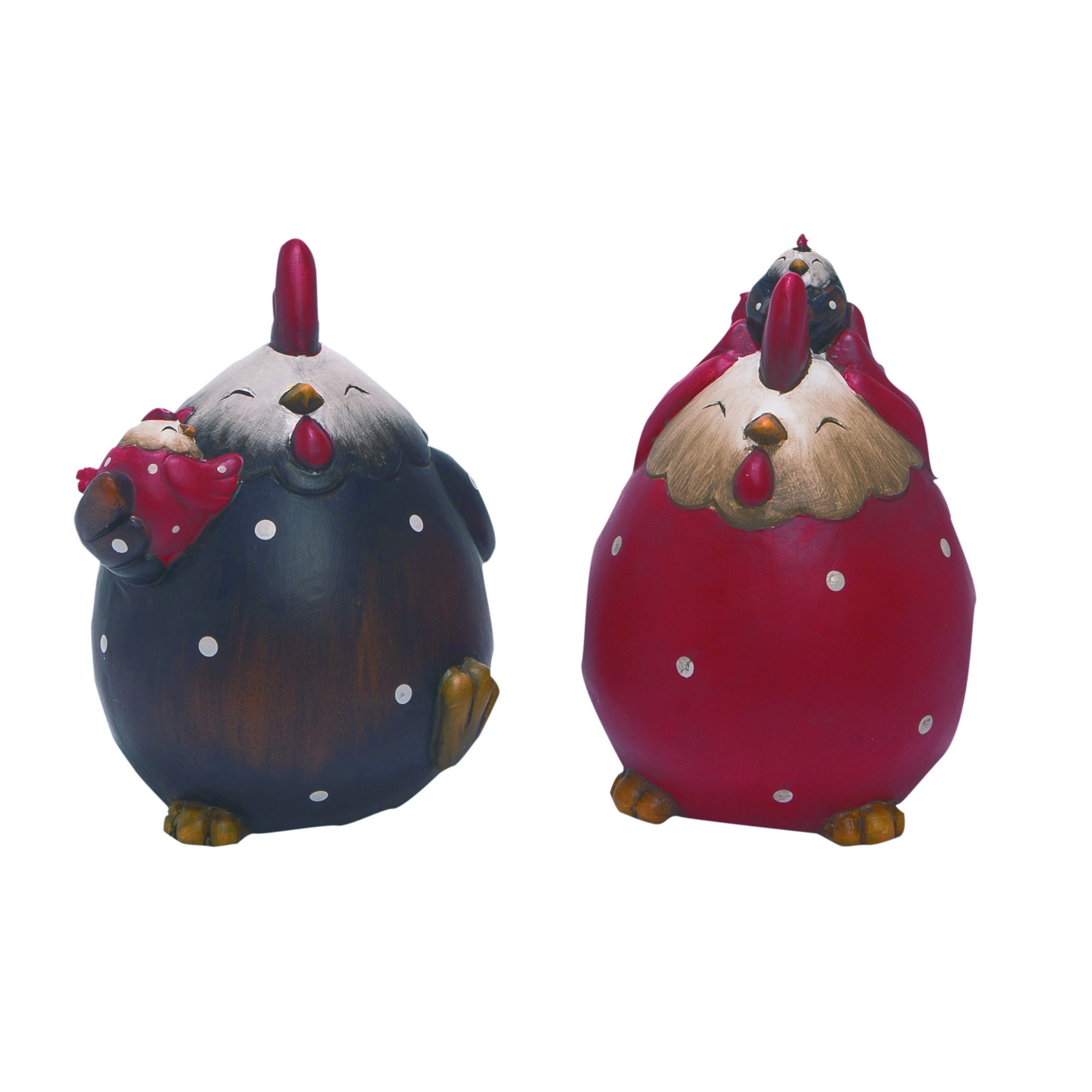 August Grove® Terracotta Chicken Family Decor Set of 2 Spring Home ...