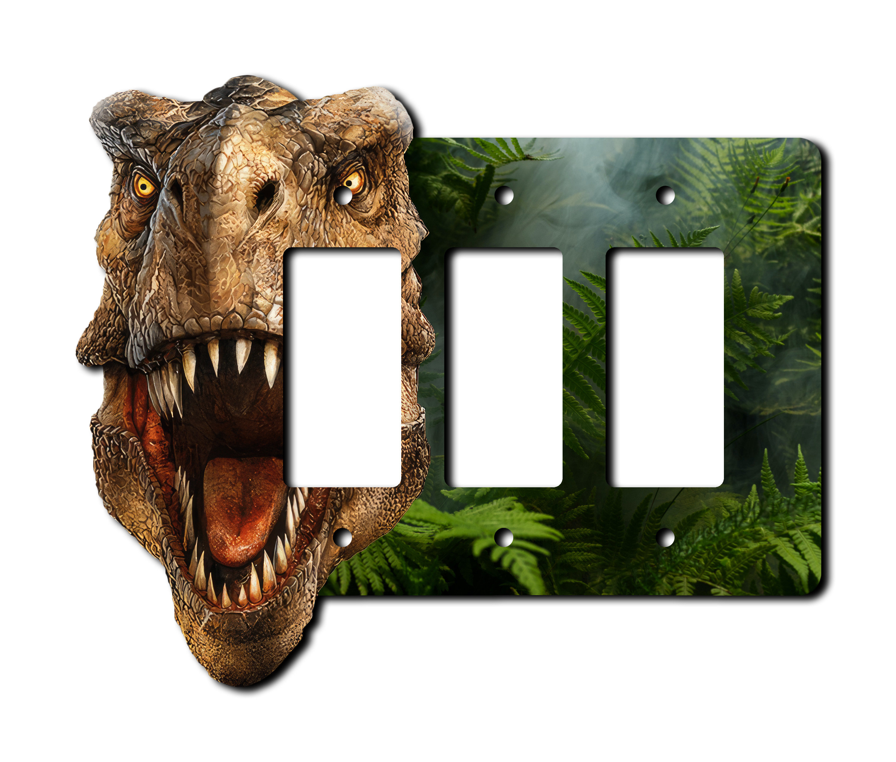 Off The Wall Plates - T-Rex Dinosaur Holographic Decorative Acrylic ...