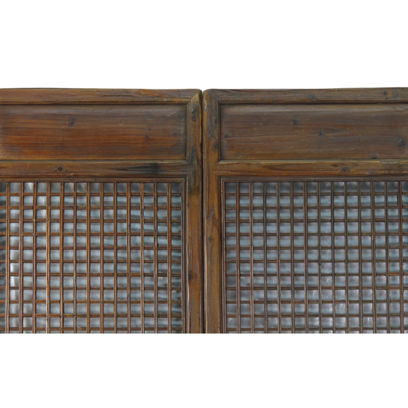 DYAG East Asian Classic Stained Wood Pivot Screen Doors | Perigold