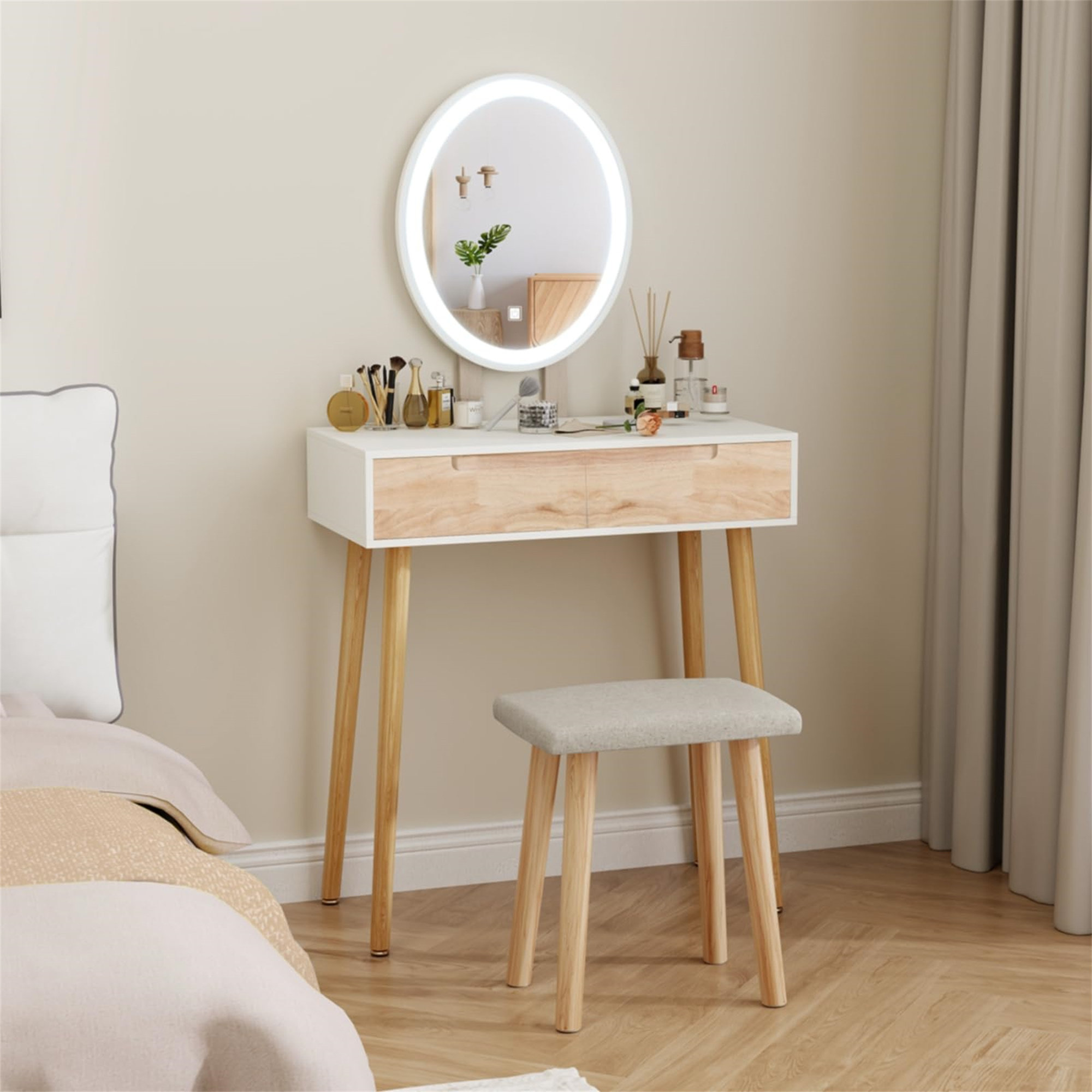 Mikado Living Fontenot Dressing Table with Mirror | Wayfair.co.uk