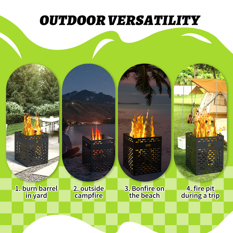 17 Stories 63 Gallon Burn Barrel, Burn Barrels for Outside for Burning ...