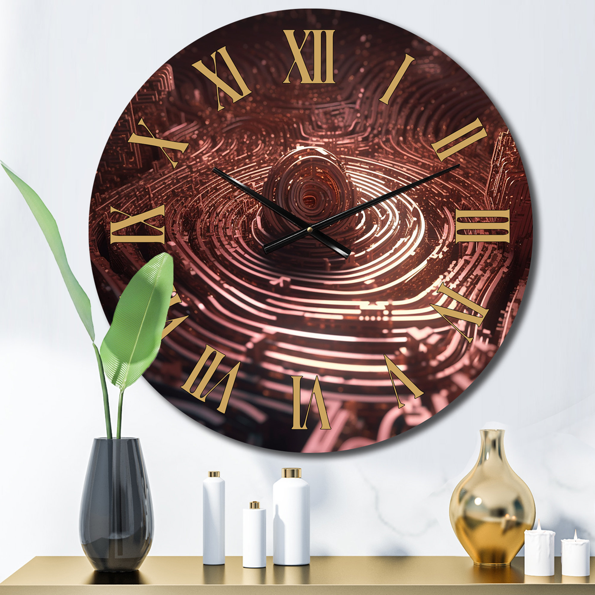 Design Art Heart Of The Pink Chrome Labyrinth I - Abstract Landscape ...