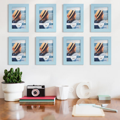 blue wall picture frames