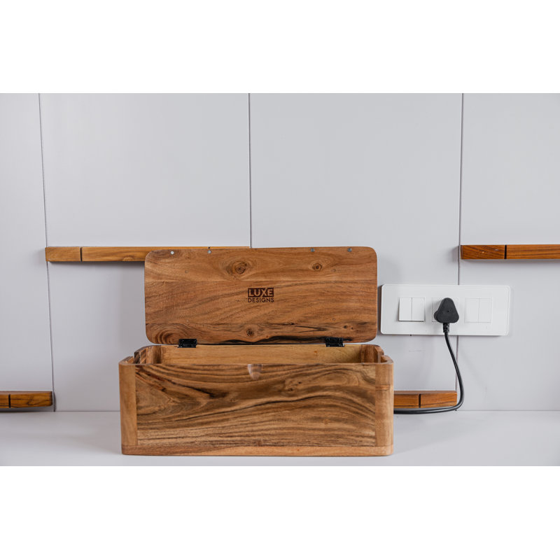 LuxeDesigns – Handcrafted Acacia Wood Cable Management Box & Reviews ...
