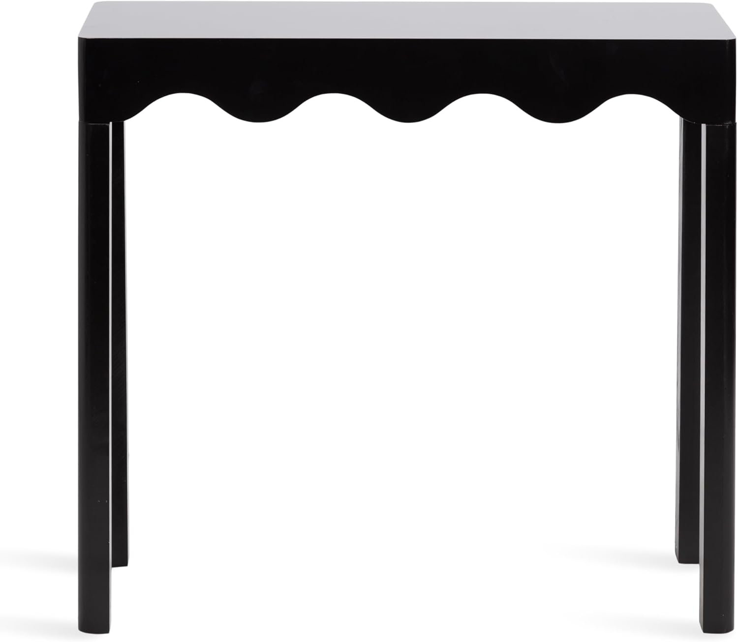 Latitude Run® Modern Rectangle Wooden Wavy Console Table, 32 X 12 X 30 ...