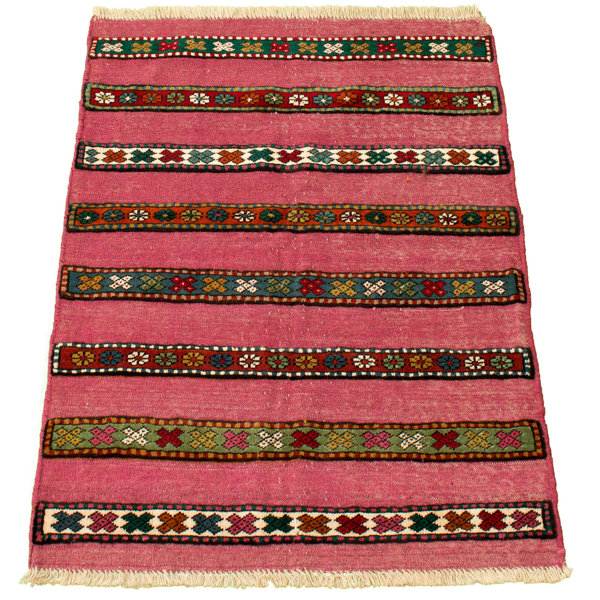 Dakota Fields Alec-Andrew Hand Knotted Wool Striped Rug | Wayfair