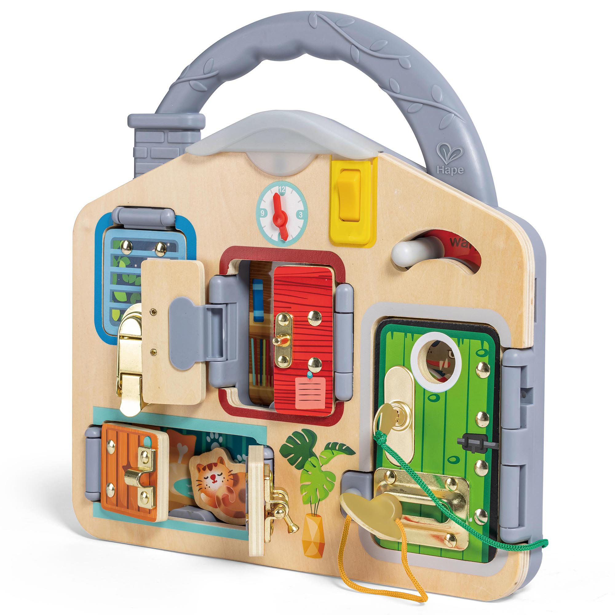 Hape: Lock & Learn Playboard - Moving Parts Toy, Door Opening & Reveal ...