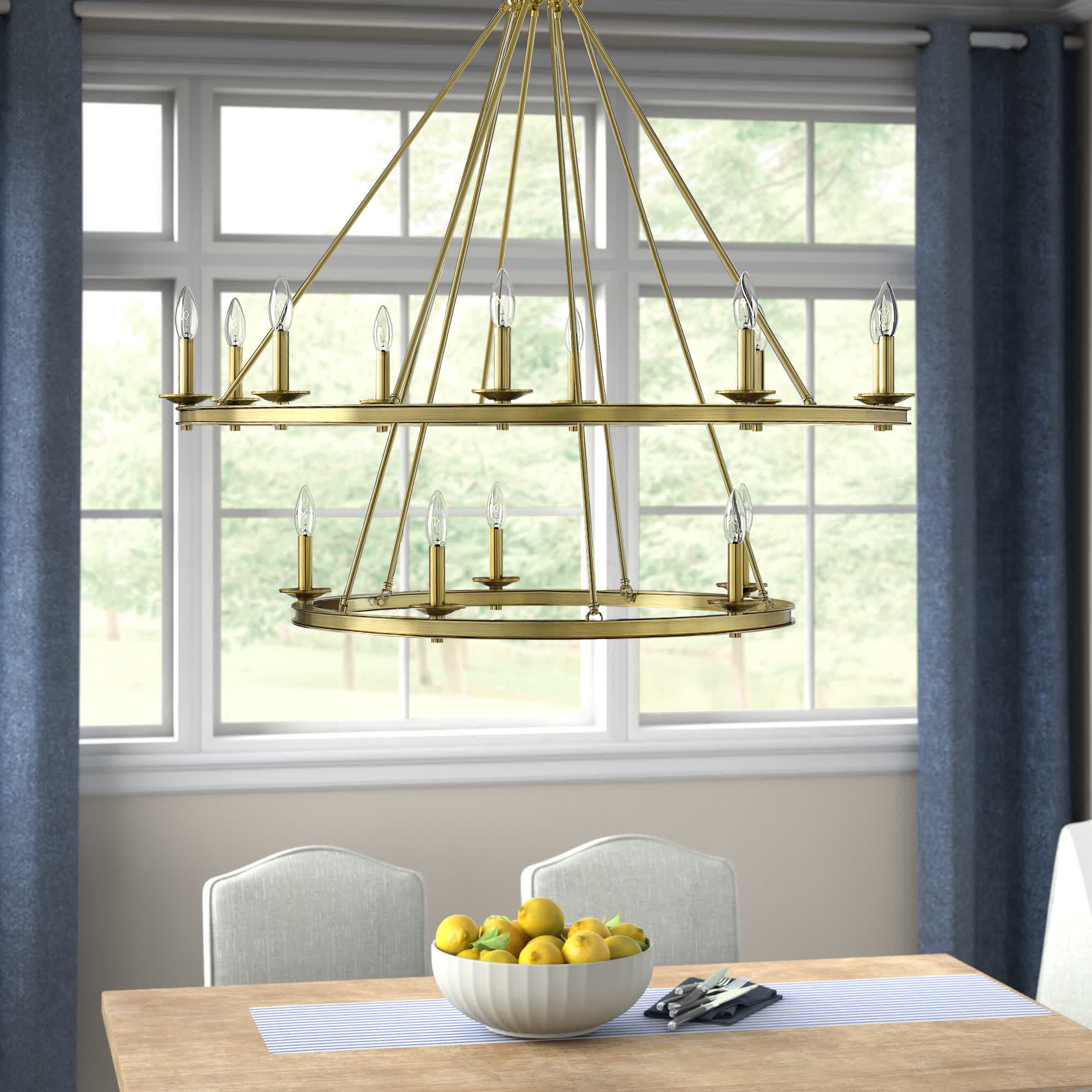 Three Posts Poynor 15 - Light Wagon Wheel Chandelier & Reviews ...