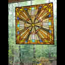 Astoria Grand Charlotte Square Glass Window Panel & Reviews | Wayfair
