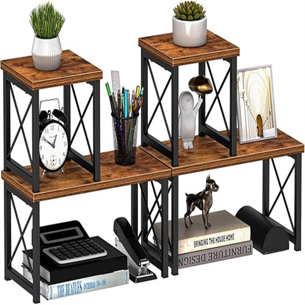 17 Stories 2 Sets Desk Shelf, Desktop Organizer Shelf, 2 Tier ...