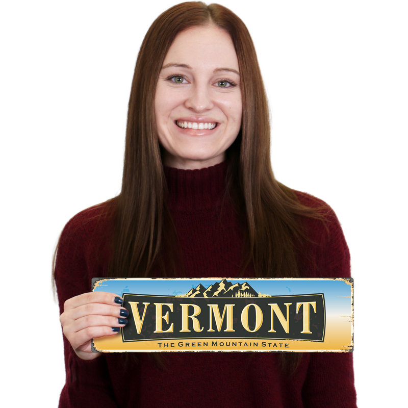 SmartSign Vintage Vermont State Sign | Wayfair