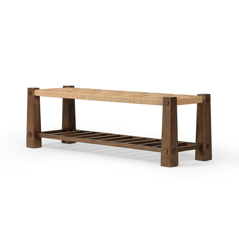 Bayou Breeze Corisha Accent Bench-Natural Paper Cord | Wayfair
