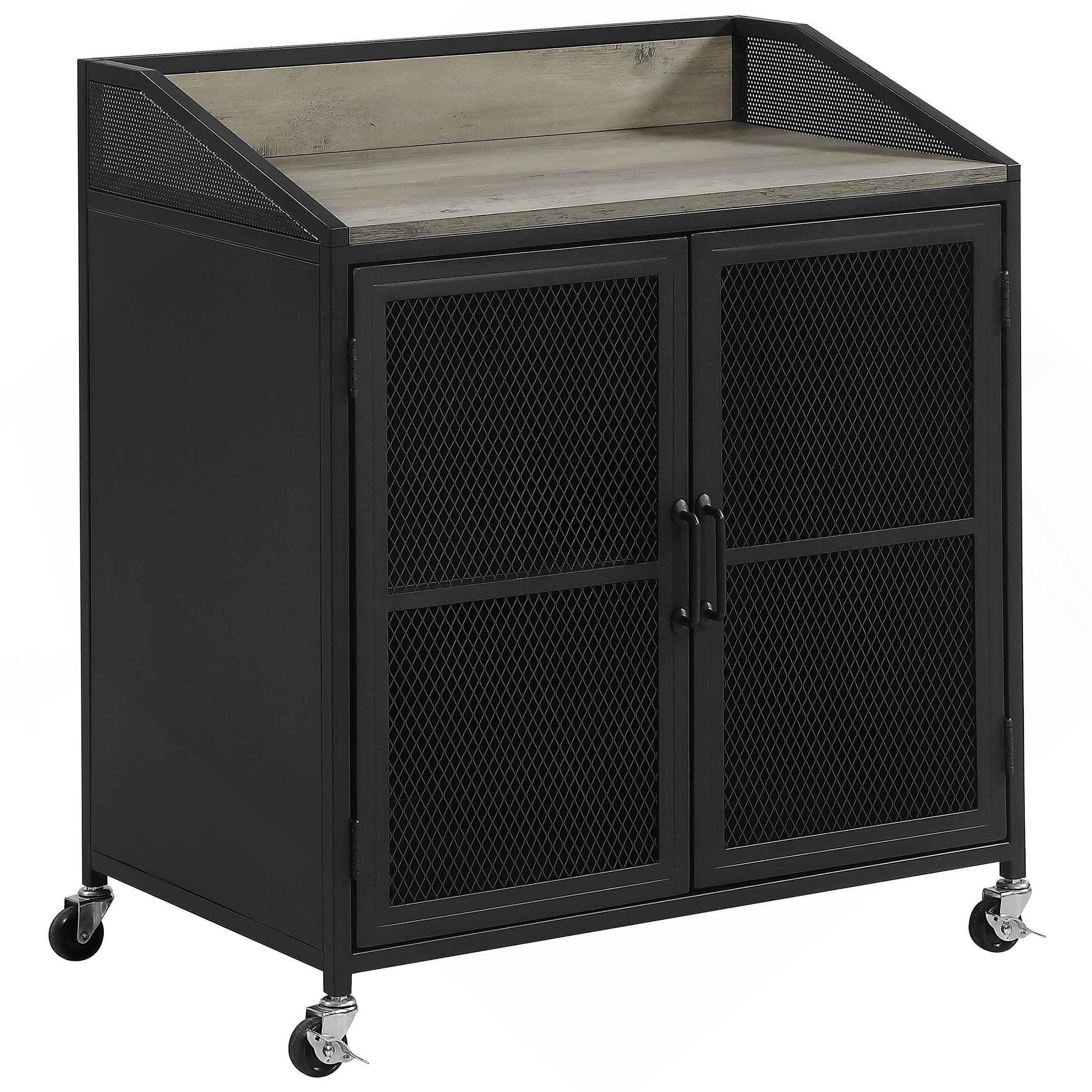 Trent Austin Design® Sandy Black 2-Door Mobile Home Bar Wine Cabinet ...