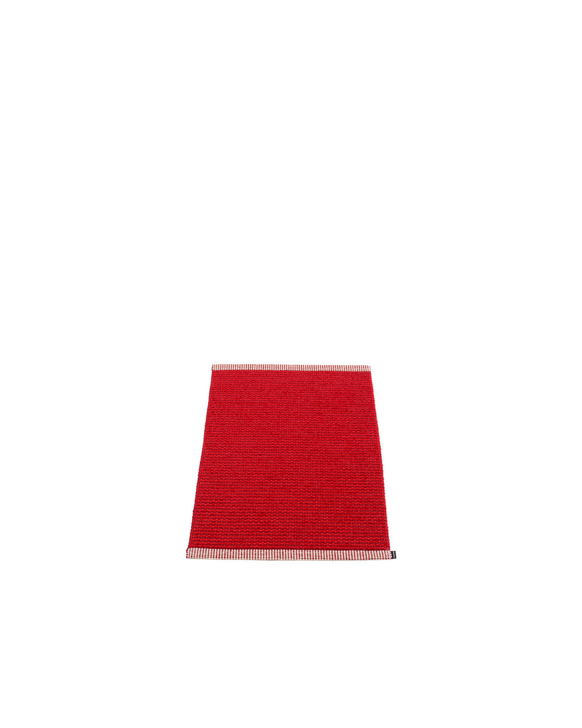 Pappelina Mono Handmade Flatweave Red Kitchen Mat | Wayfair