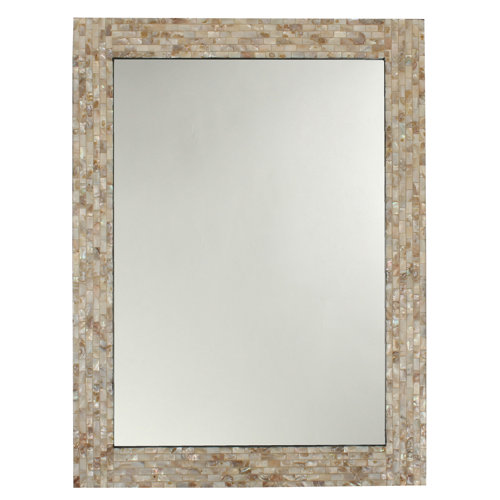 Beachcrest Home Stock Island Rectangle Seashells Wall Mirror & Reviews ...