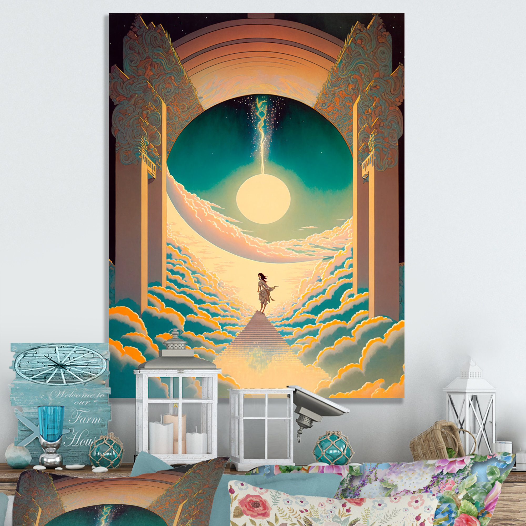 Red Barrel Studio® Walking Towards the Full Moon I - Print on Canvas ...