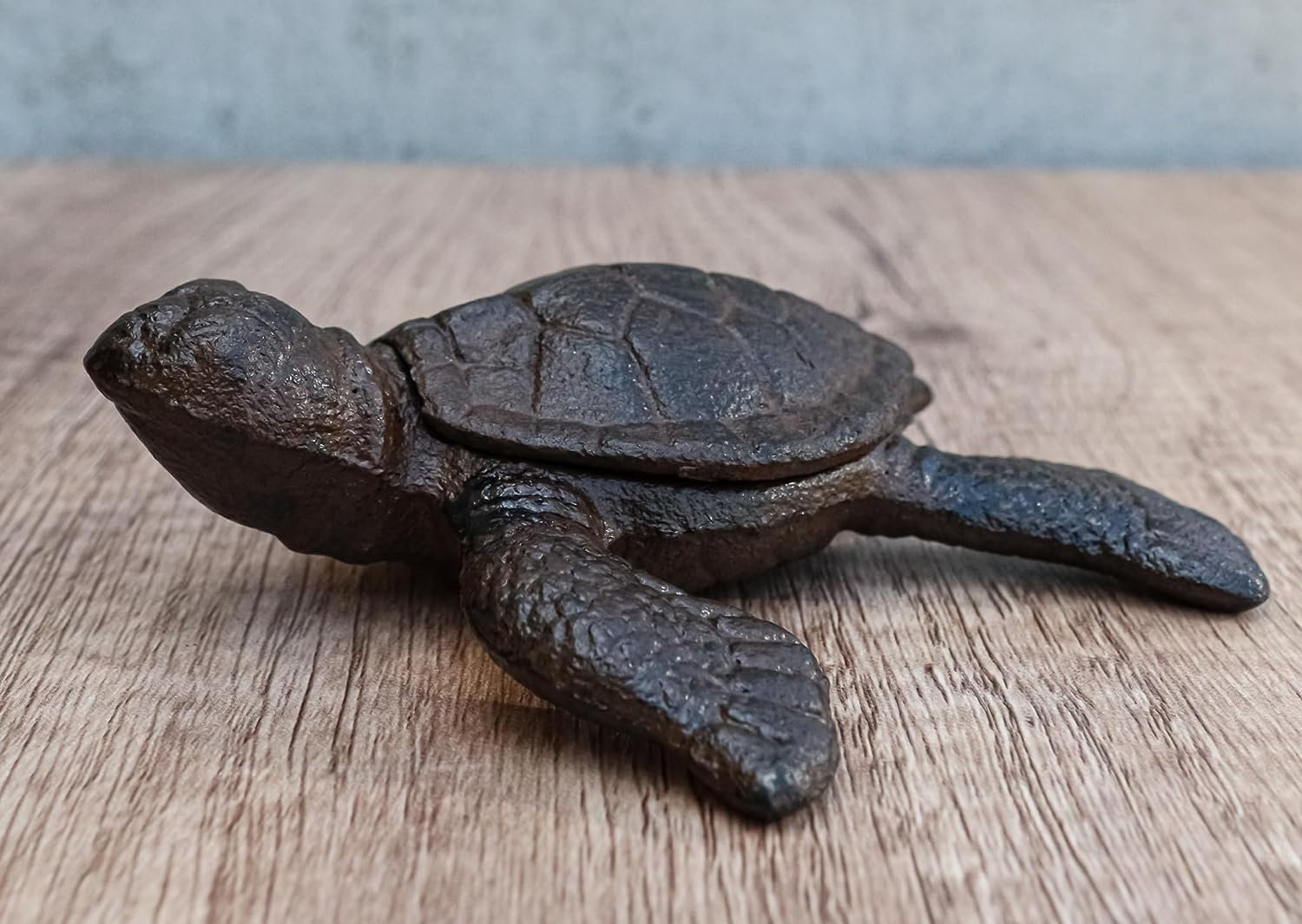 Bayou Breeze Antoneisha Rustic Vintage Cast Iron Giant Sea Turtle ...