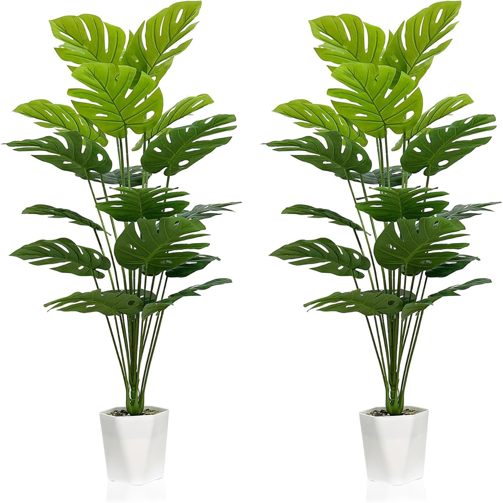 Hokku Designs Set Contains 2 Pots of Fake Tropical Palm Trees with ...