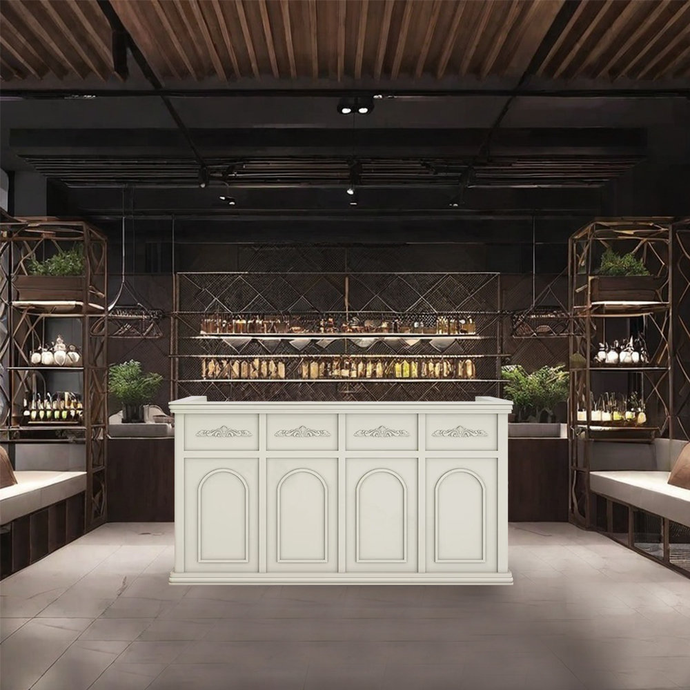 NBNKK Reception desk Hostess Station，Reception Bar，Vintage Bar Counter ...