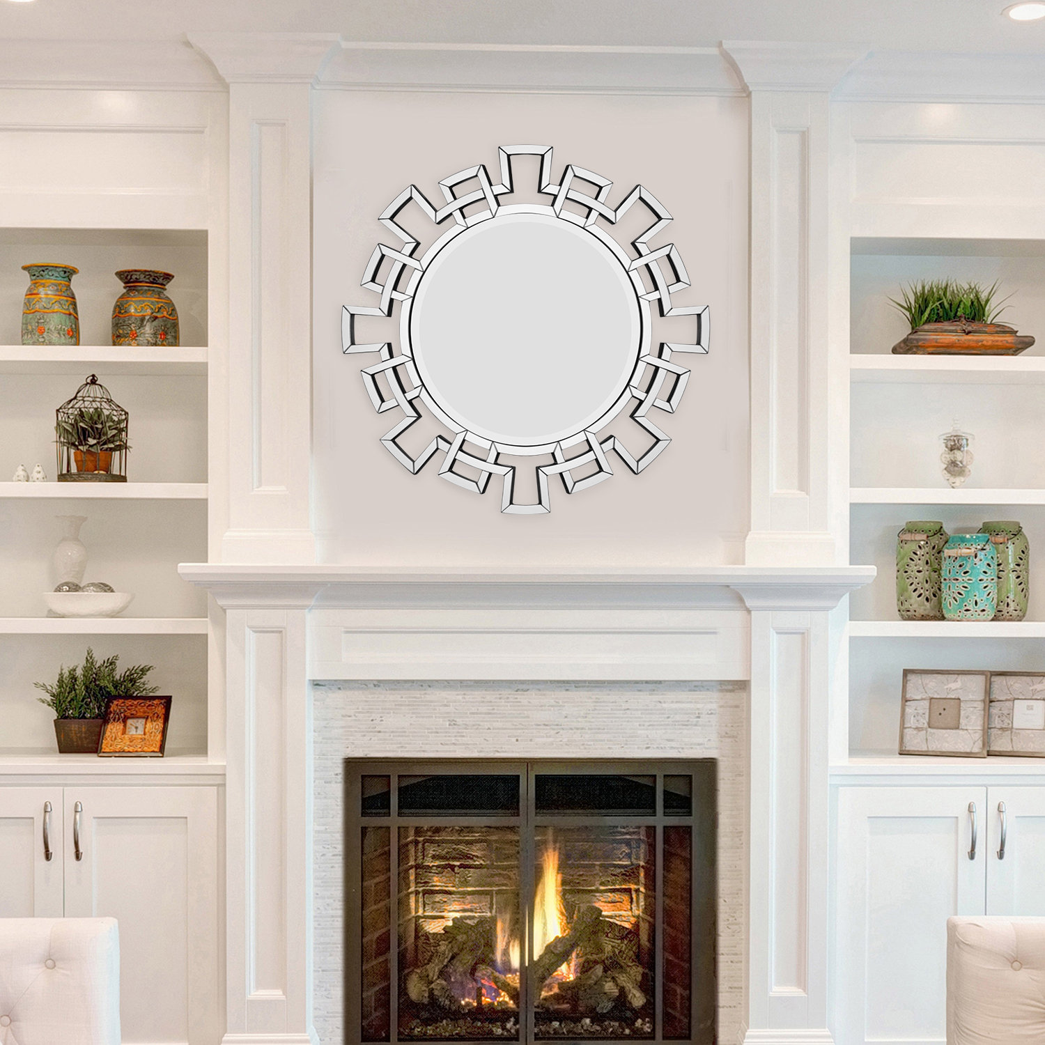 Everly Quinn Modern & Contemporary Round Accent Mirror | Wayfair