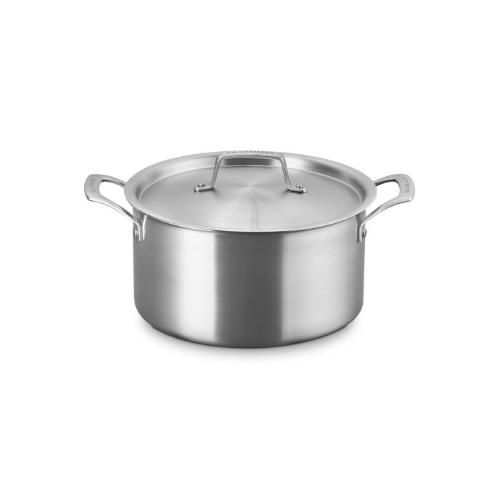 Le Creuset Essential Stainless Steel Deep Round Stockpot, 6.25 Qt ...