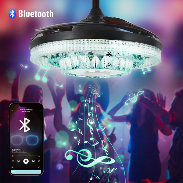 Rosdorf Park Higginson 42'' Bluetooth Ceiling Fan with Dimmable LED ...