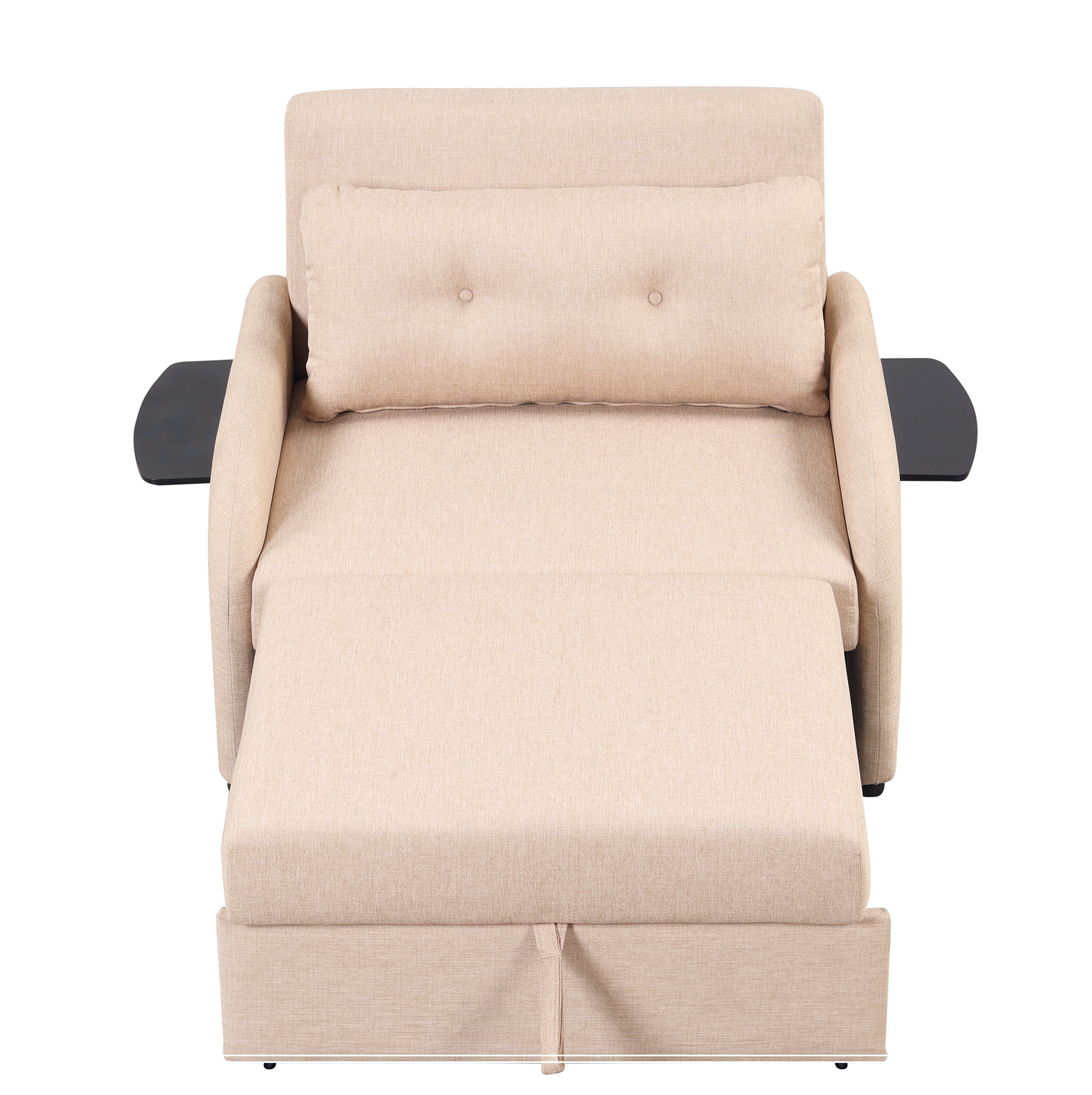 Latitude Run® pull out sofa sleeper 3 in 1 with 2 wing table side ...