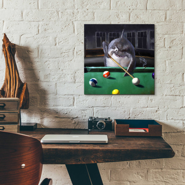 Epic Art 'Pool Shark' By Lucia Heffernan, Acrylic " Pool Shark " by ...
