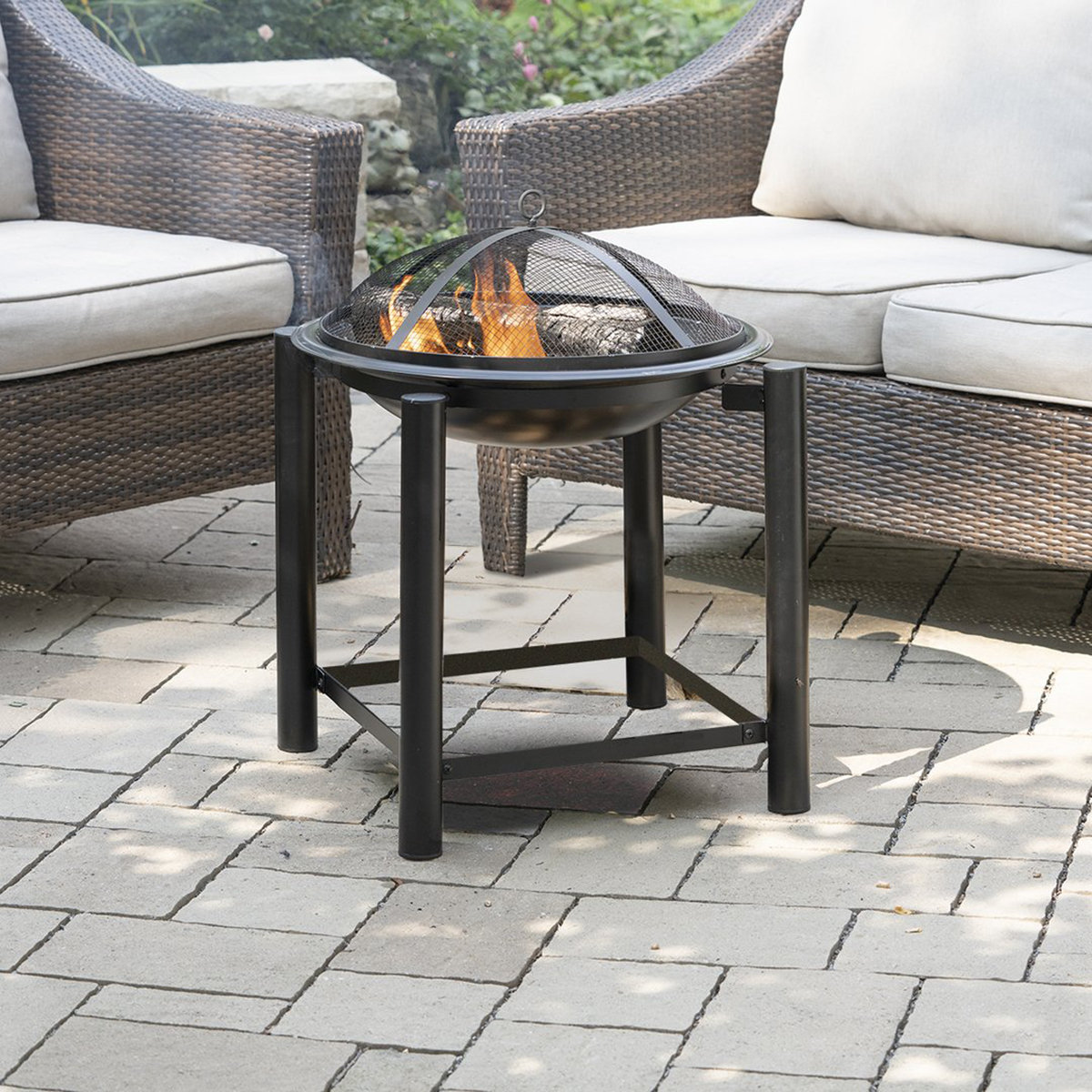 Darby Home Co Haddox 21" Square Raised Fire Pit - Wayfair Canada