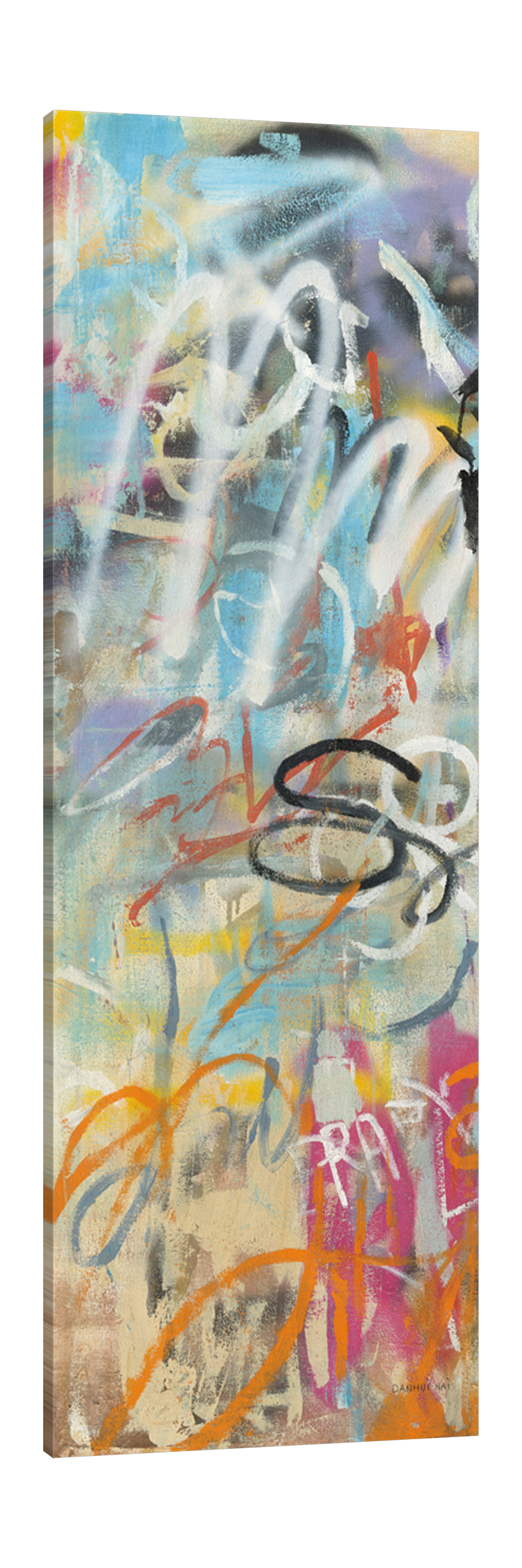 Orren Ellis "Graffiti Love Panel I" Gallery Wrapped Canvas By Danhui ...