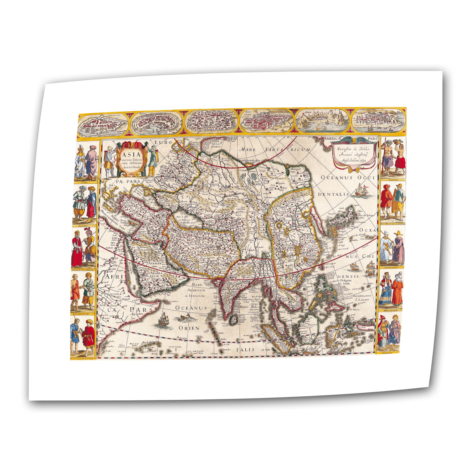 ArtWall Antique Maps 'Map of Asia' by Guillaume Danet Graphic Art on ...