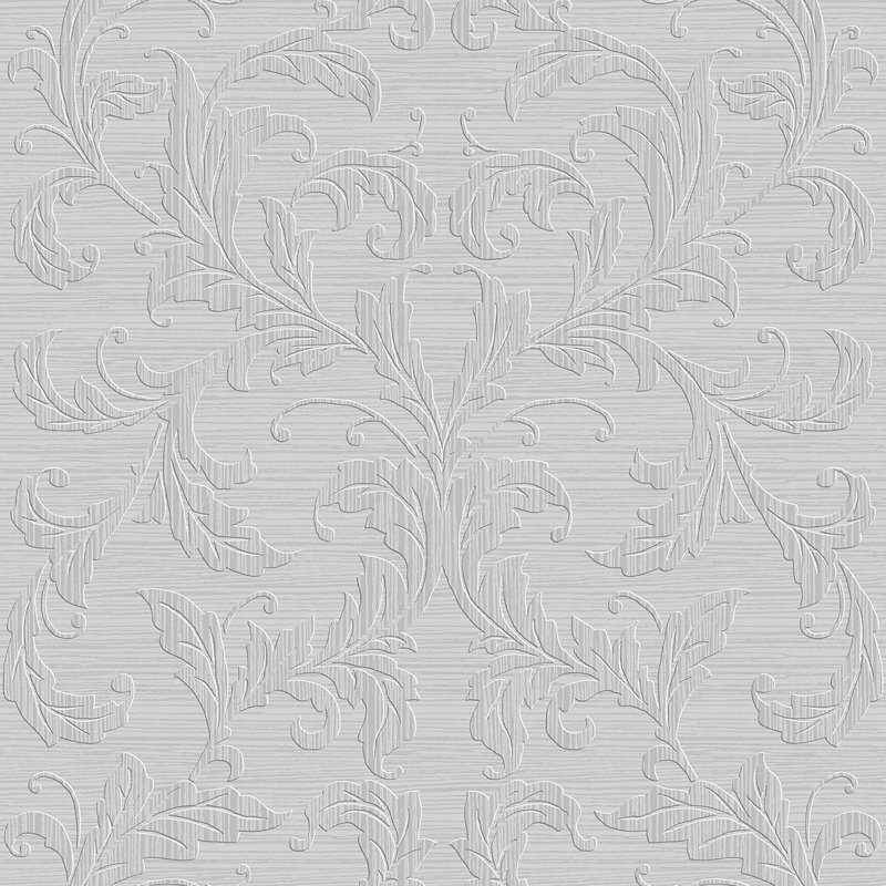 Galerie Wallcoverings Nordic Elements Embossed Linear Damask 32.81' L x ...