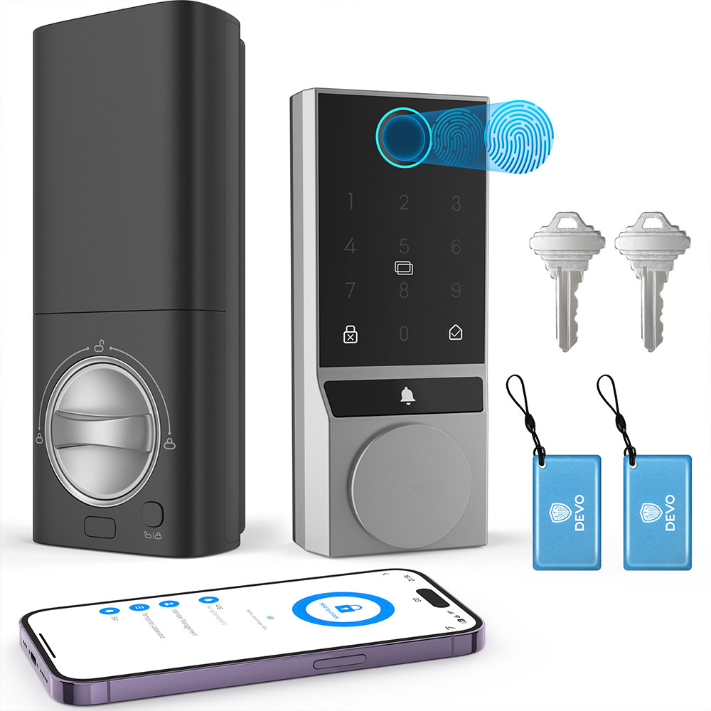 Cobizi G3 Door Lock for Front Door, 6 in 1 Fingerprint Keyless Entry ...