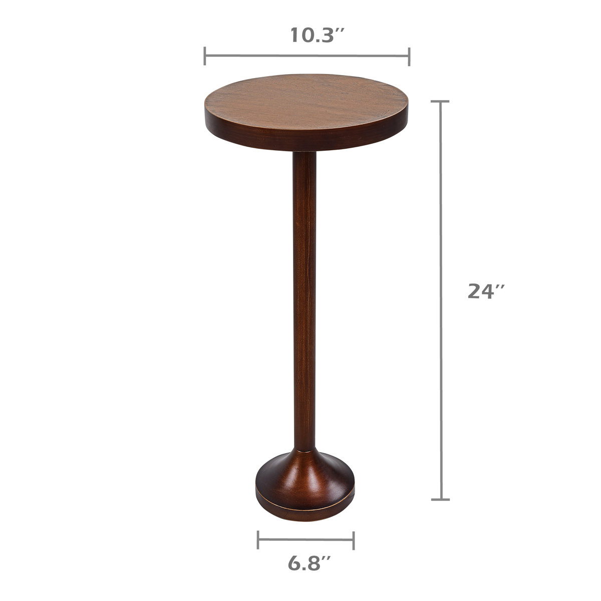 Latitude Run® Jilyn Small Pedestal End Table Metal Base Side Table ...