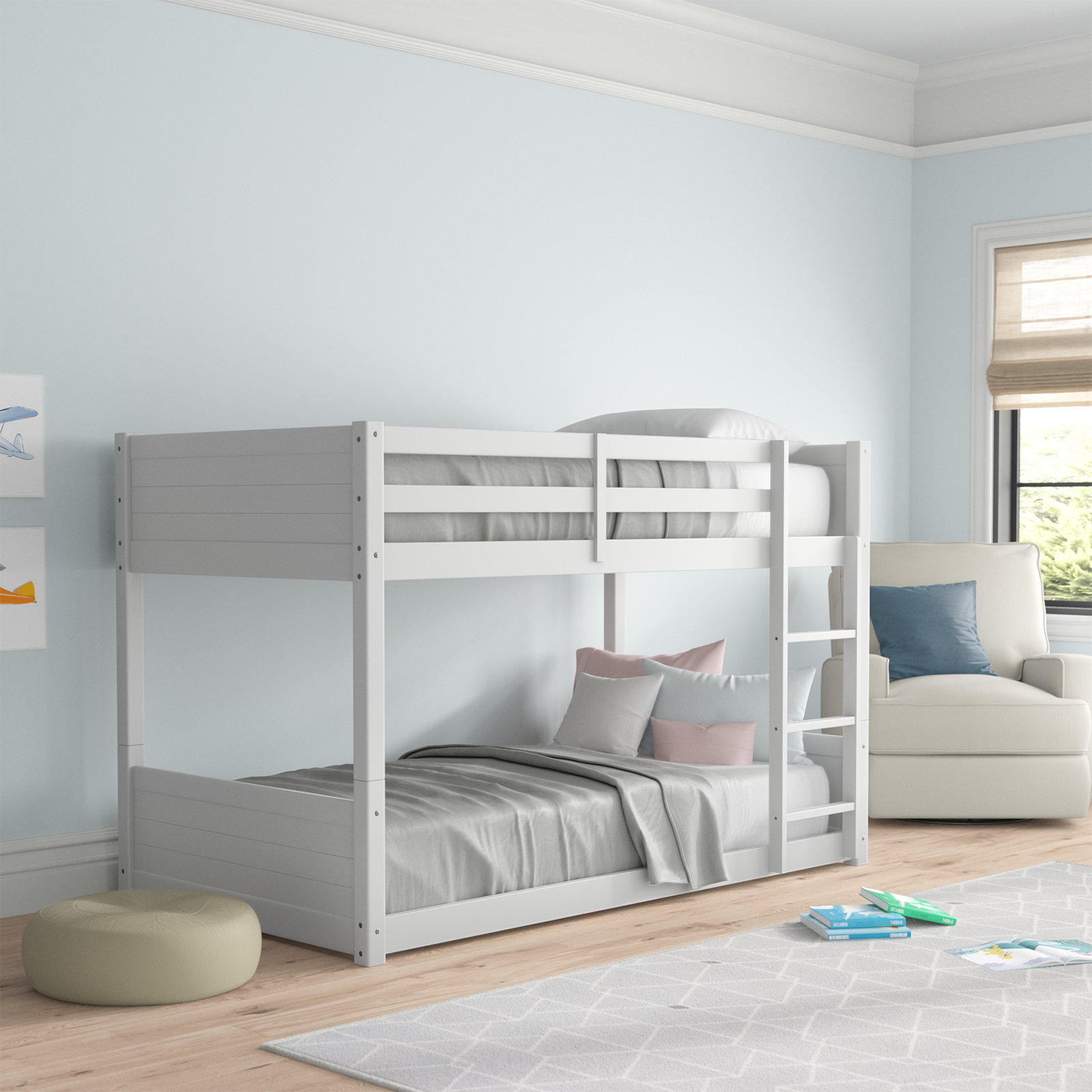 Three Posts™ Baby & Kids Korbin Twin Over Twin Standard Bunk Bed ...