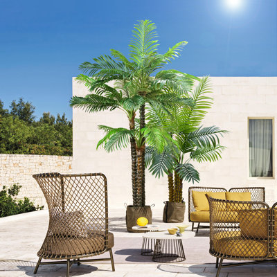 pool deck artificial plants