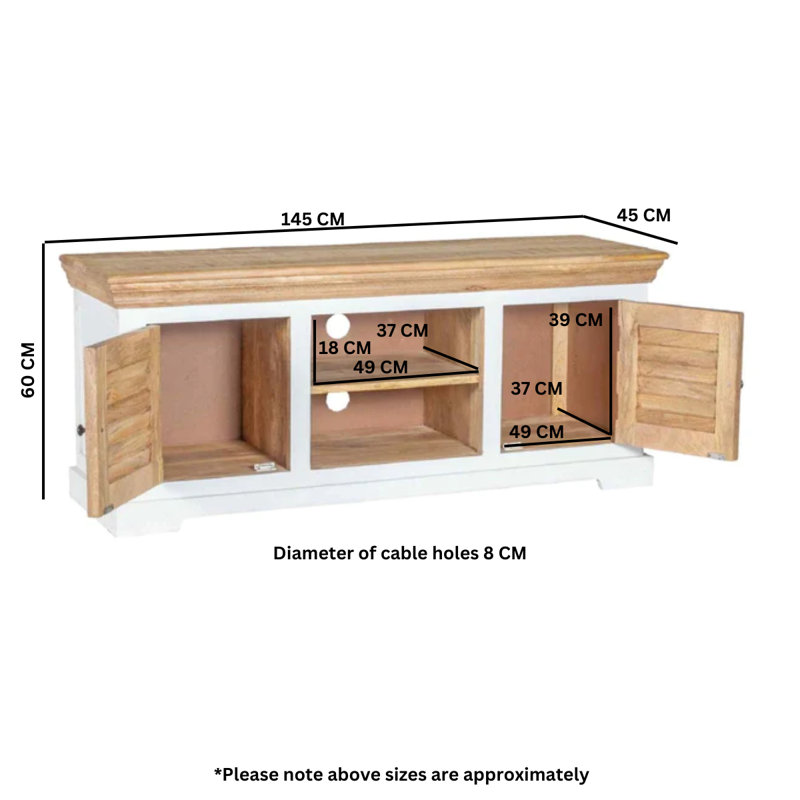 Brambly Cottage Dutson Solid Wood TV Stand for TVs up to 55" | Wayfair ...