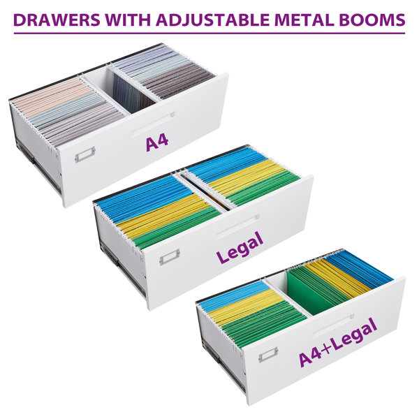 Latitude Run® 2-Drawer Lateral Filing Cabinet & Reviews | Wayfair
