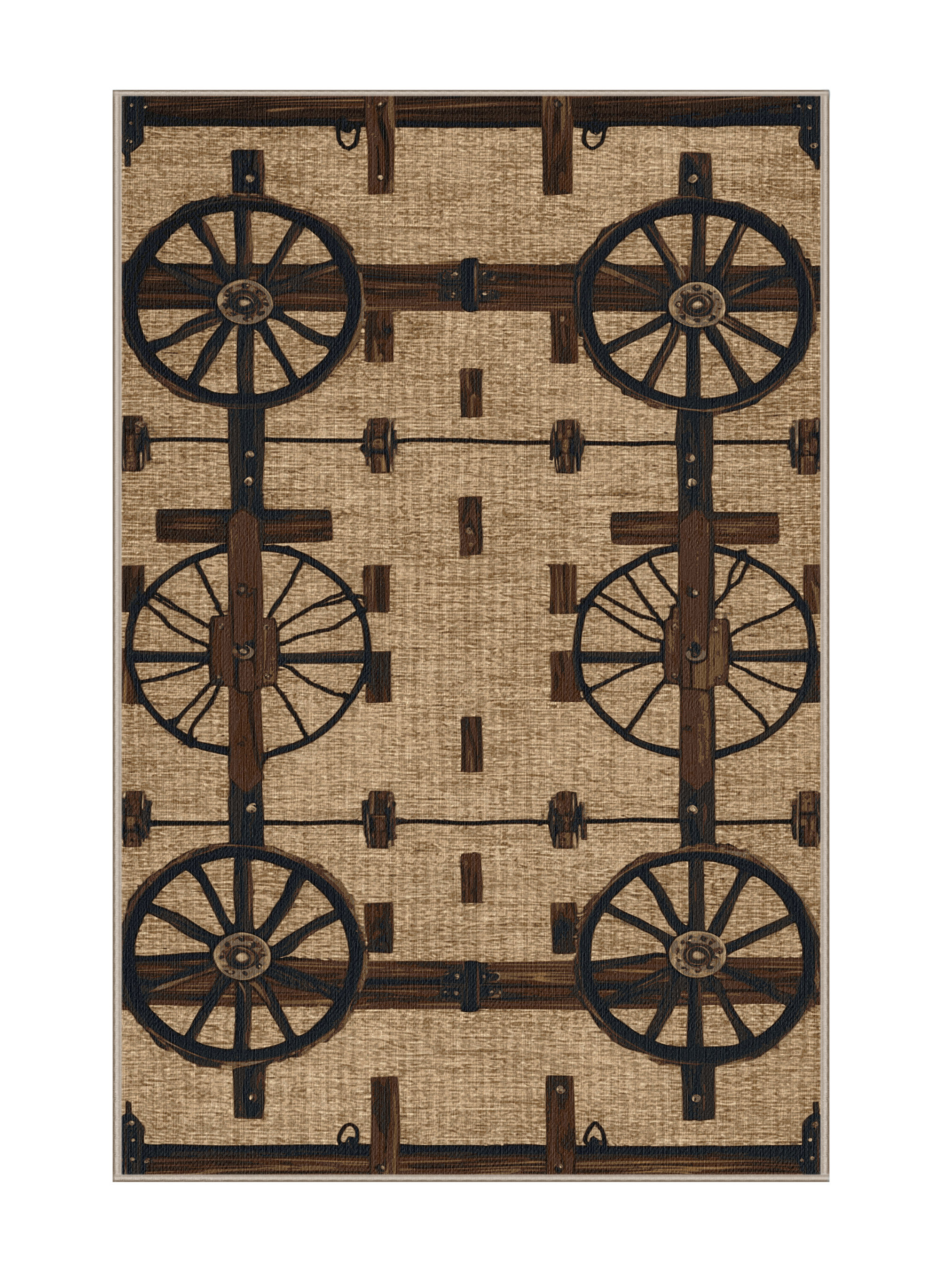 One Allium Way® Washable Farm Wagon Farm Area Rug | Wayfair