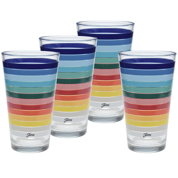 Fiesta All Colors Stripes 16-ounce Cooler Glass & Reviews | Wayfair