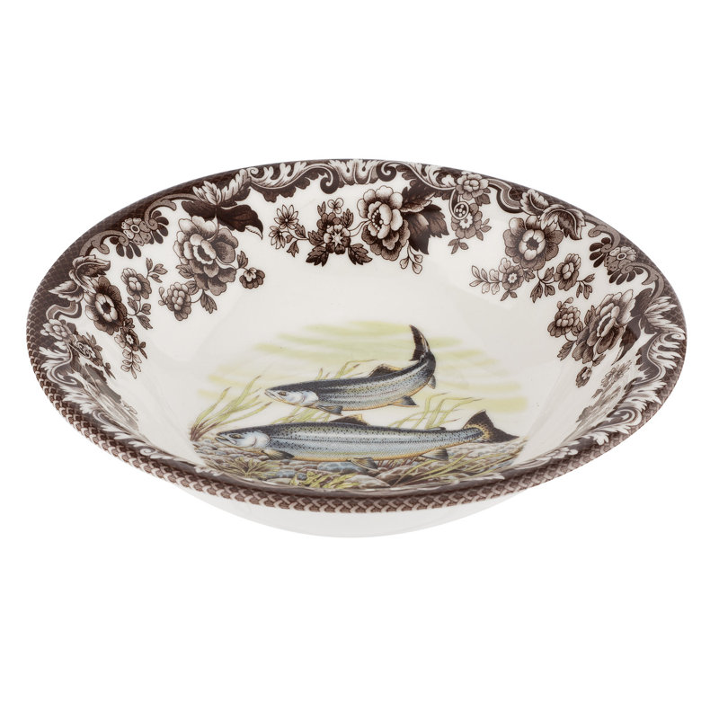 Spode Woodland Fish Cereal Bowl 8" King Salmon | Wayfair