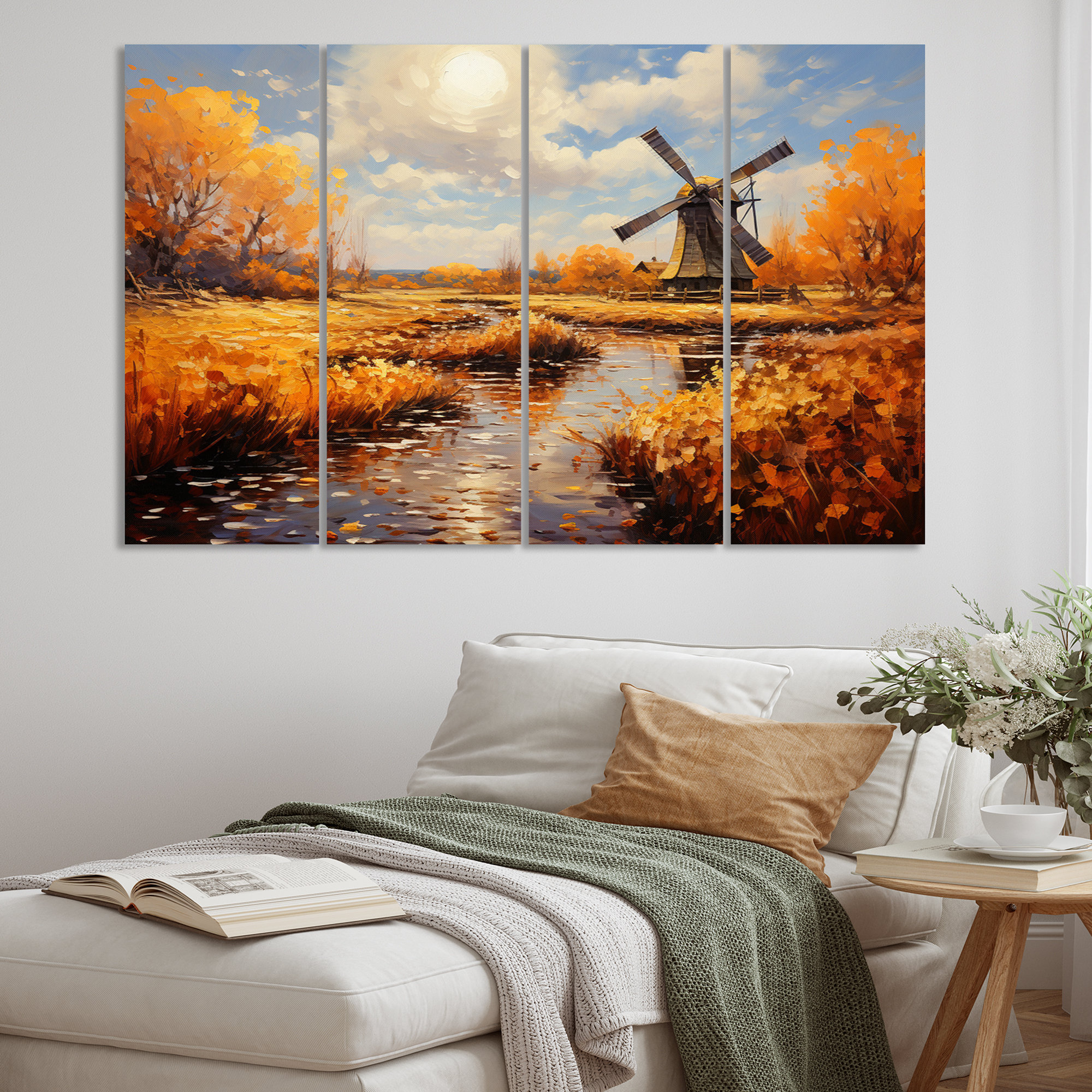 August Grove Mill Wind Radiant Spin - Wind Turbines Canvas Prints - 4 ...