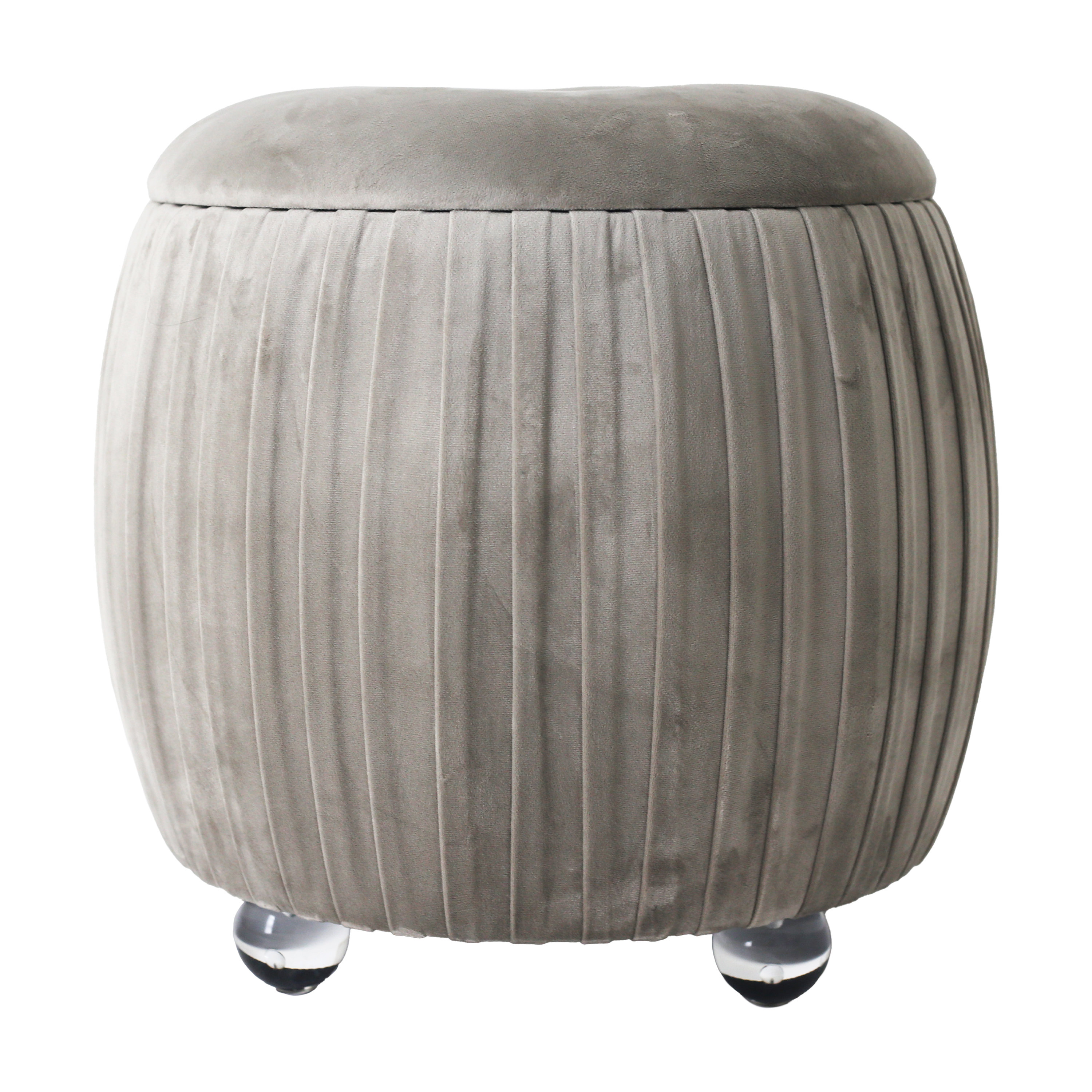 Everly Quinn 19" Fowlkes Velvet Storage Stool | Wayfair