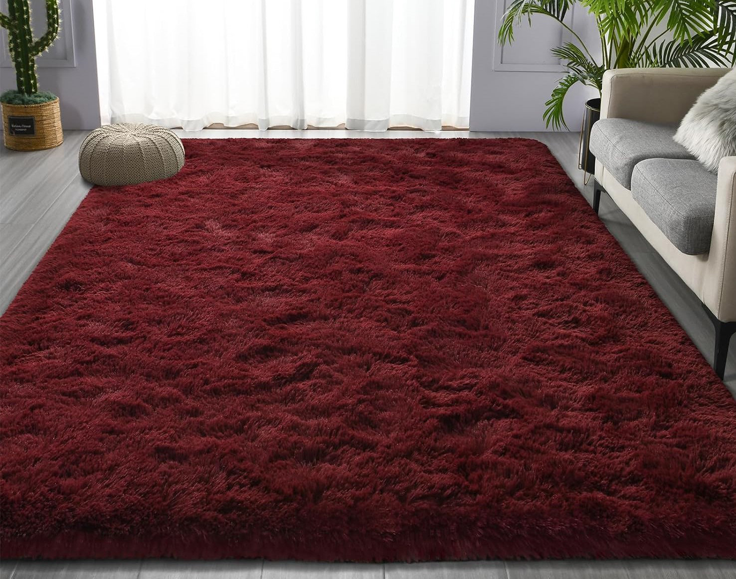 Everly Quinn Large Shag Area Rugs 6 x 9, Tie-Dyed Plush Fuzzy Rugs for ...