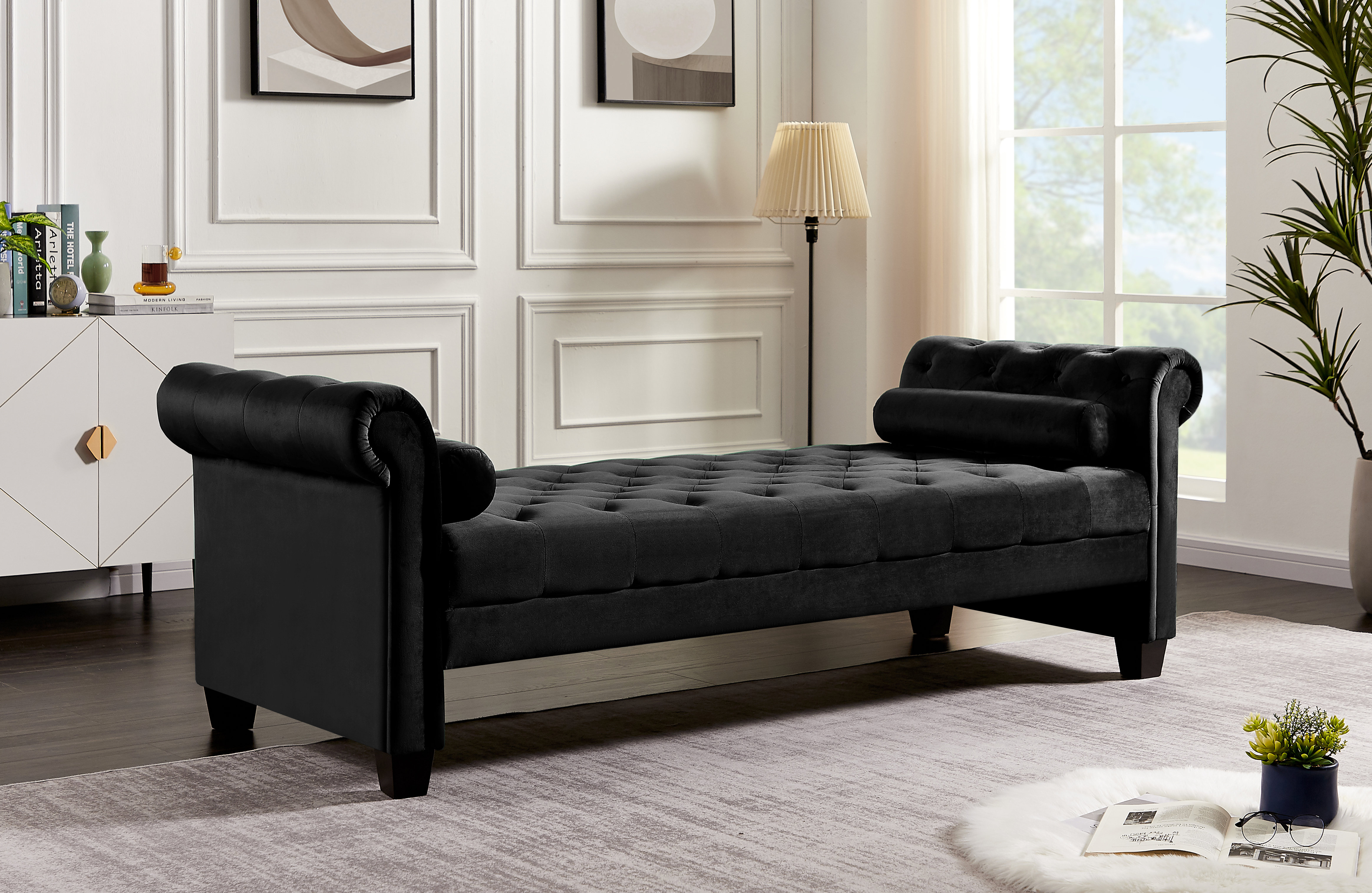 Rosdorf Park Lochain Rectangular Large Sofa Bench & Reviews | Wayfair