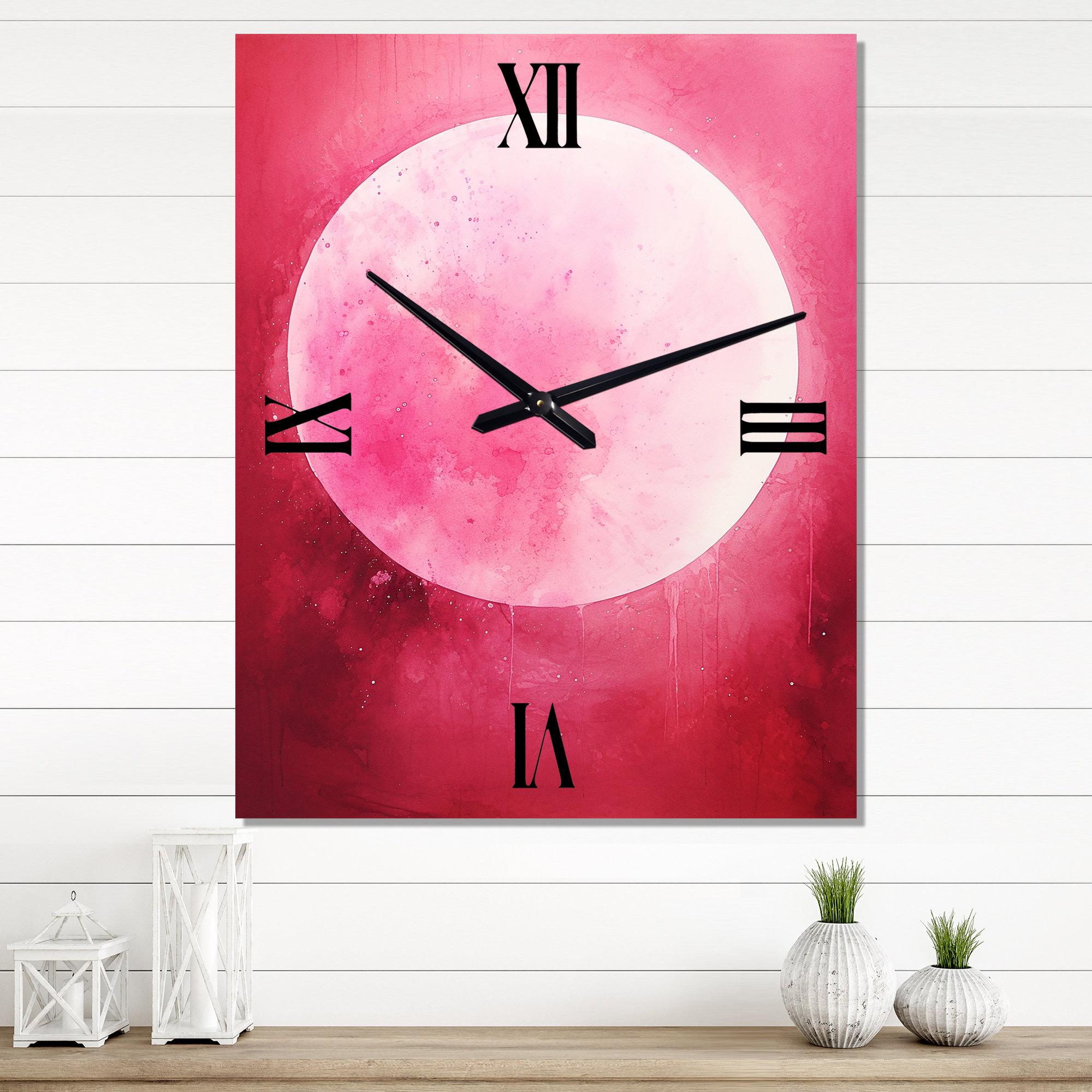 East Urban Home Alsip - Our Solar System Wall Clock Oversized | Wayfair