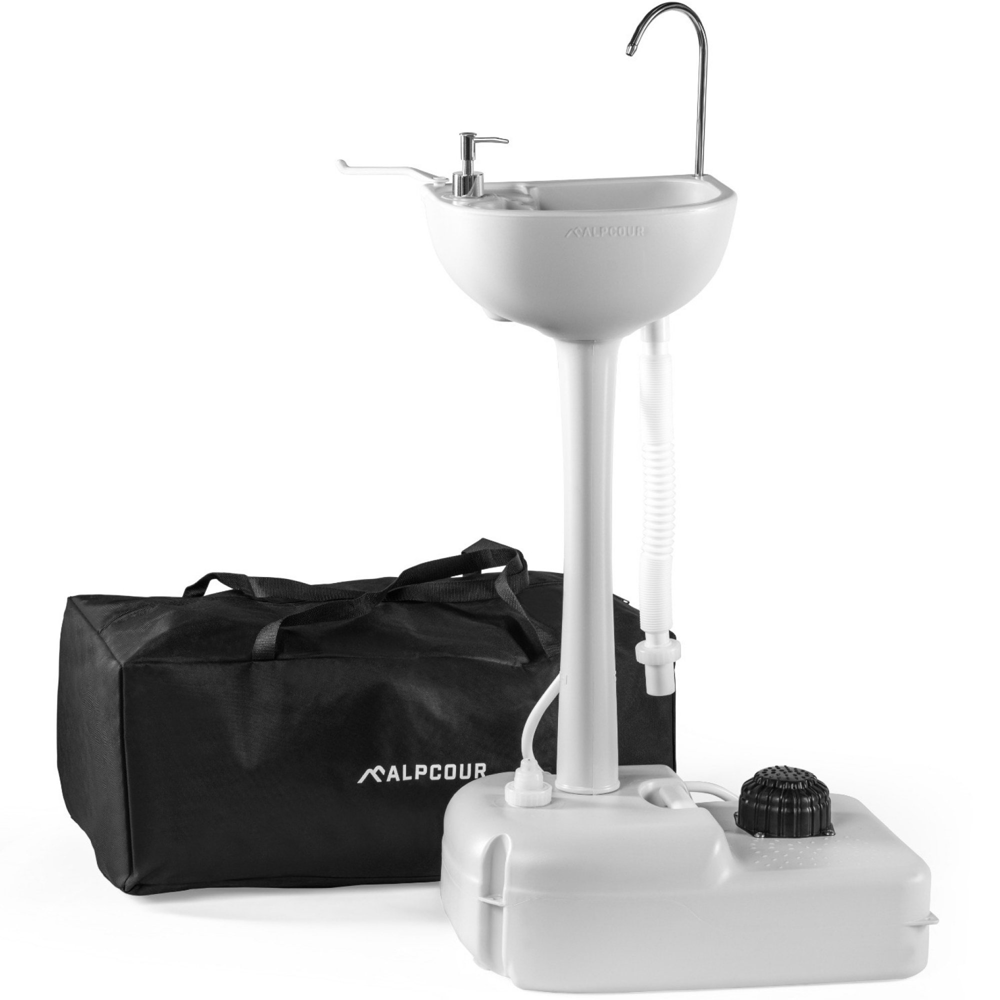Alpcour 17L Portable Camping Sink – Foot Pump Operated Hygiene Station ...